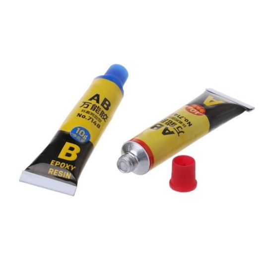 2 pièces résine époxy AB colle tout usage adhésif Super colle pour ...