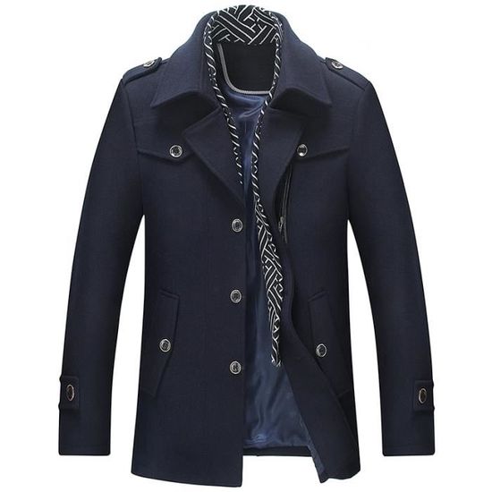 Manteau - caban,Manteau Trench-Coat en coton épais et cachemire pour ...