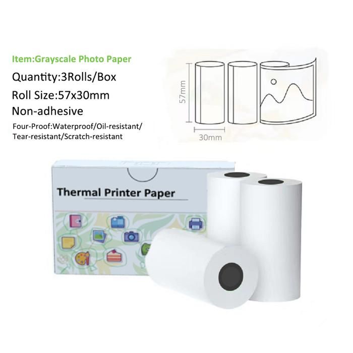 10 Rolls Thermal Paper Camera Printing White Children Camera Wood Pulp ...