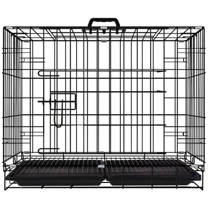Cage de chien Pliant ou un chien en métal Pet Crate Kennel avec plateau ...