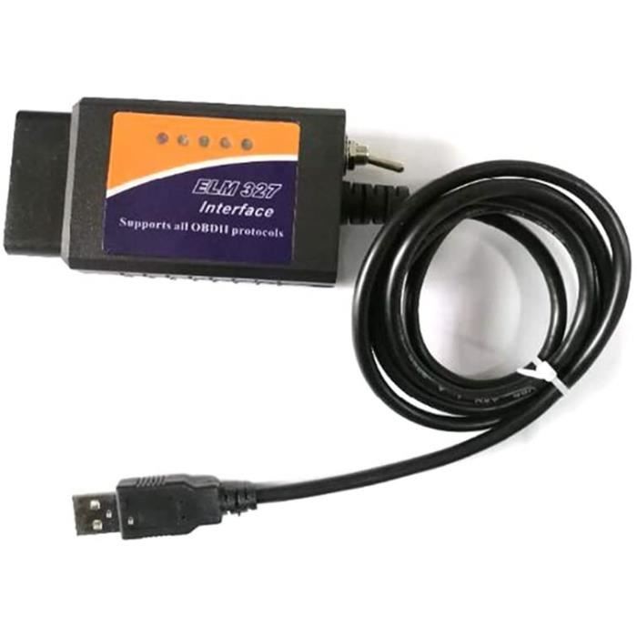 Mini OBD2 USB Diagnostic Cable pour FORSCAN ELM327 USB avec ...