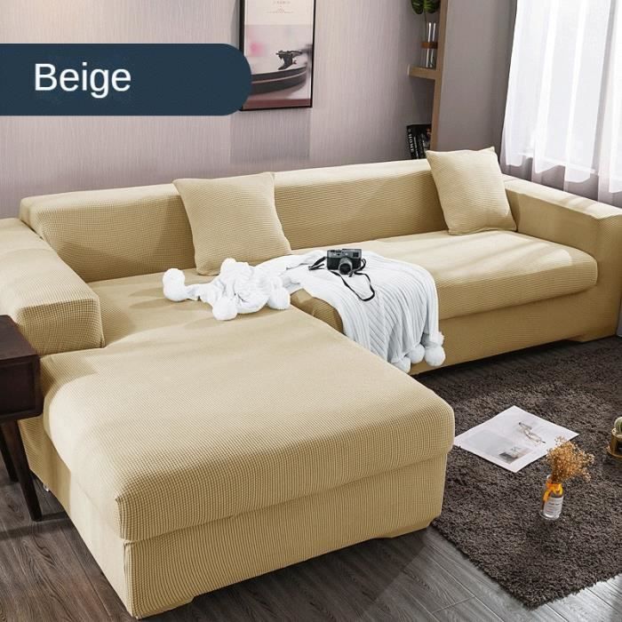 House Canape d'angle Protecteur Extensible couleur unie Housse de ...
