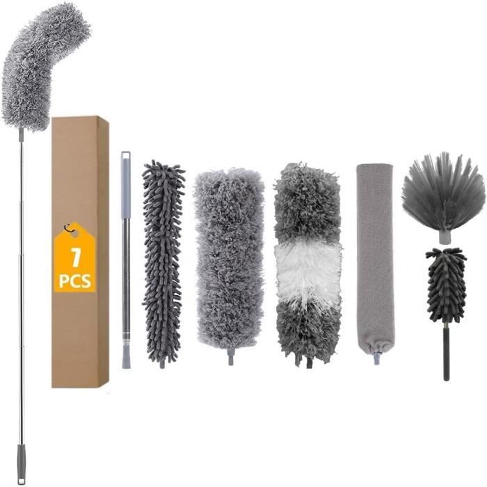 Plumeau Extensible, 7 Pièces Nettoyeur De Poussière Avec Rallonge ...