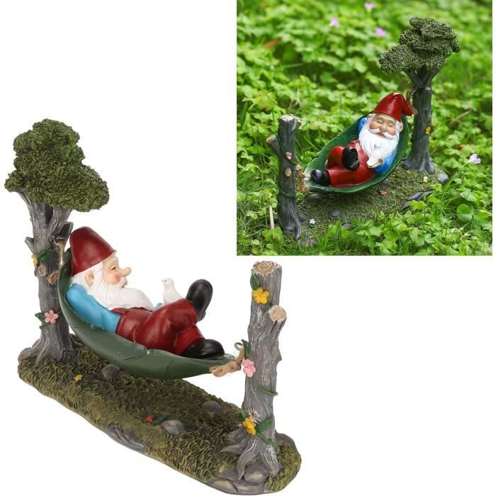 Statue Drôle De Nain De Hamac De Jardin, Statue Mignonne De Nain De ...