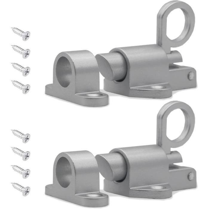 2 Pièces Boulon de Porte à Rebond, Automatique Verrou de Porte, Anneau ...
