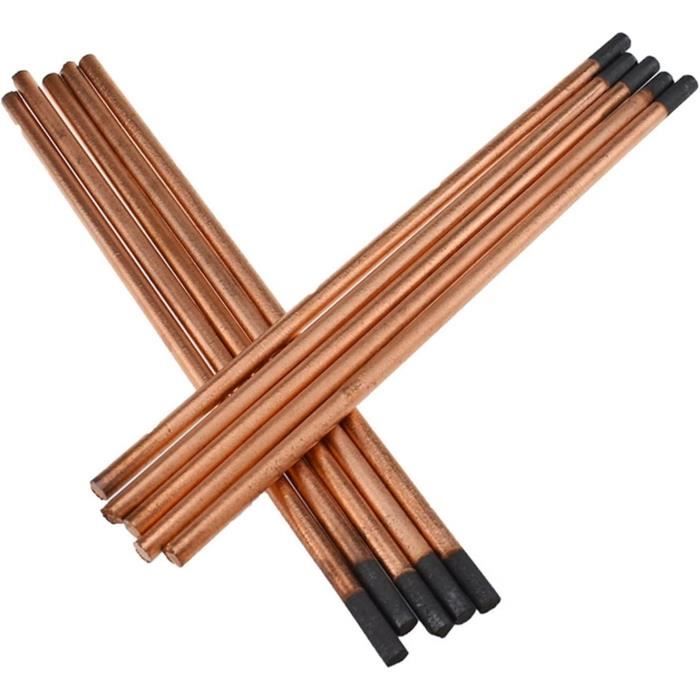 Yingjun 5Pcs Plate Arc Rond Air Gougeant Barre De Tige De Carbone 4-10Mm Soudage Dc Électrode À ...