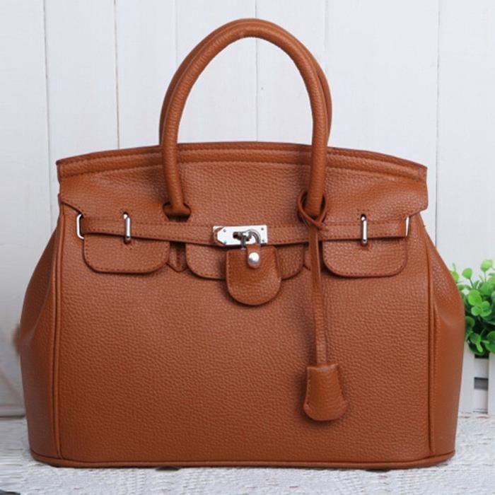 Sac ®Simple une plus grande capacité cuir femmes Sac à main d'épaule ...