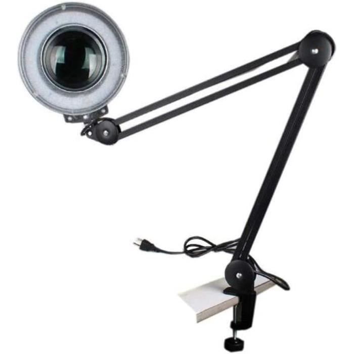 Lampe Loupe LED, Lampe Loupe de Table Esthétique Réglable 8 Dioptries ...
