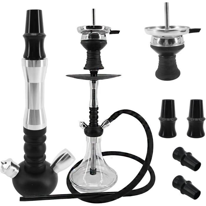 Chicha kit Complet de Narguilé Hookah avec Chambre Fermée Tête D'argile ...
