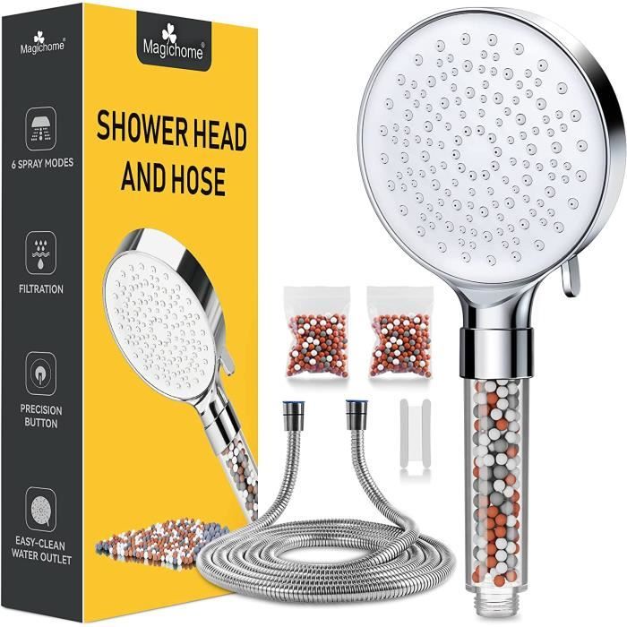 Pommeau De Douche Haute Pression Avec Tuyau 2m Pommeau Douche Anti