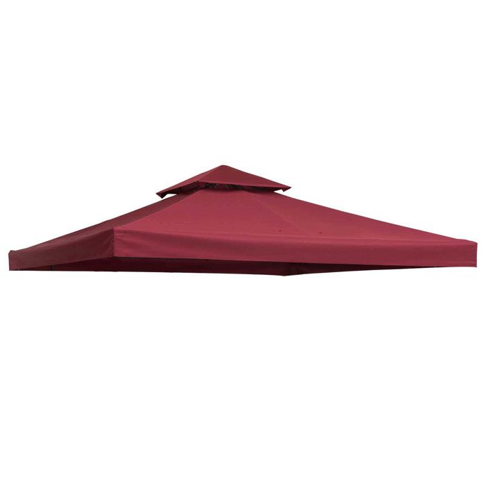 Tonnelle - MYCOCOONING - Toile de rechange 3 x 3 m MELO - Rouge ...