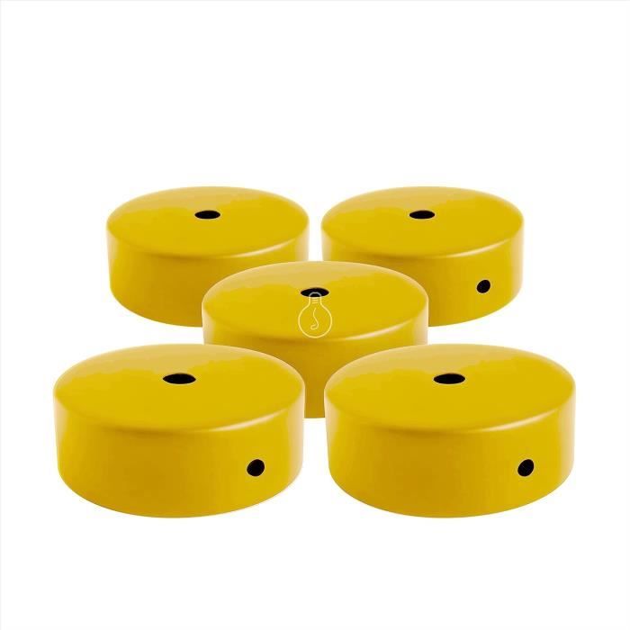 5 Auvents De Plafond En Métal, Cache Fil Pour Lustre Couleur Jaune ...