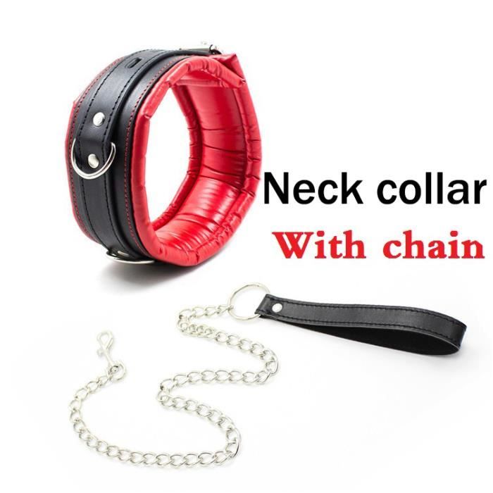 Col rouge - barre'écartement réglable en acier inoxydable, avec cuir ...