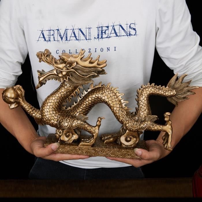 Statue deco,WSHYUFEI en résine de dragon porte-bonheur,décoration pour ...