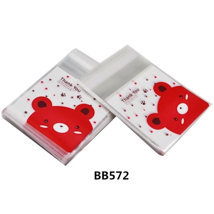 Emballages cadeaux,50-100 pièces écrire merci en plastique Transparent ...