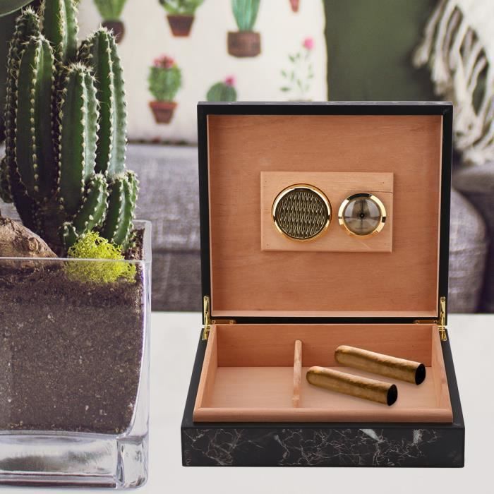 GOTOTOP Boîte à cigares Vintage Mini Portable Humidor Cigare Boîte En ...