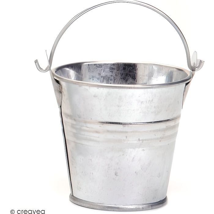 Seau en métal - 8 x 7 cm Seau galvanisé : Matière : Métal Dimensions ...