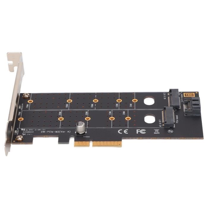 Adaptateur M.2 vers PCIe - HURRISE - Carte d'extension double M.2 pour ...