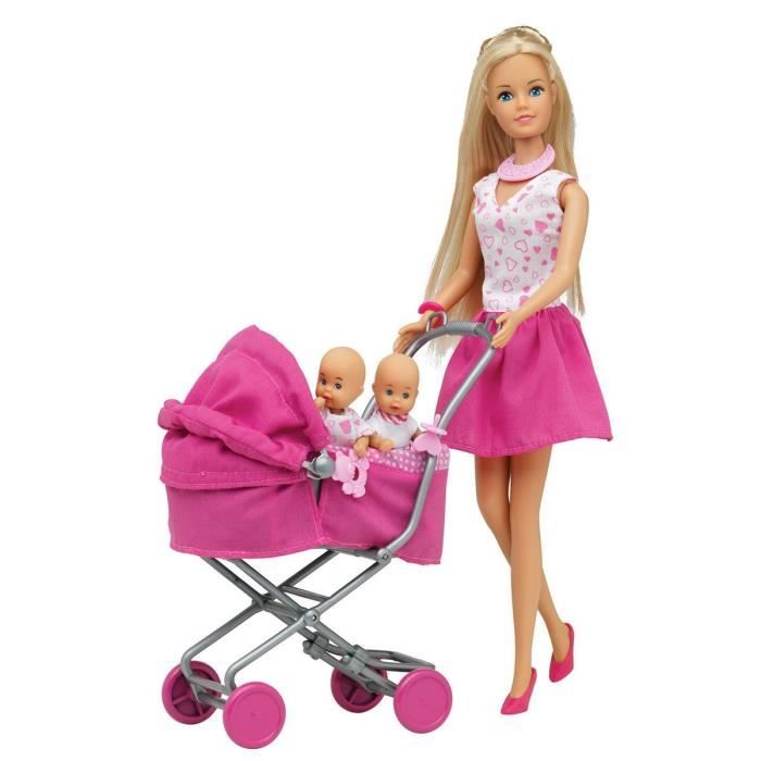 Poupée Jenny avec landau intérieur rose - Cdiscount Jeux - Jouets