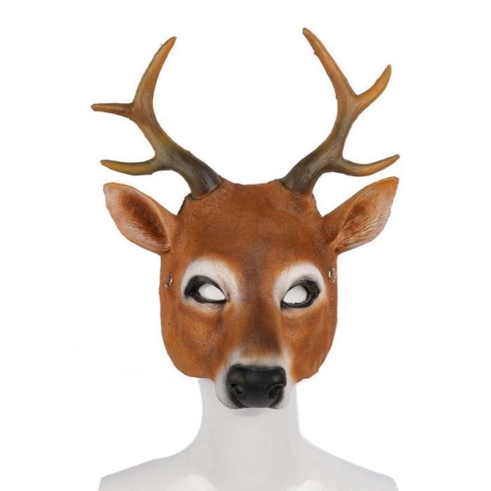 Masque réaliste de cerf d'halloween de mascarade de fête - KJEHOME ...
