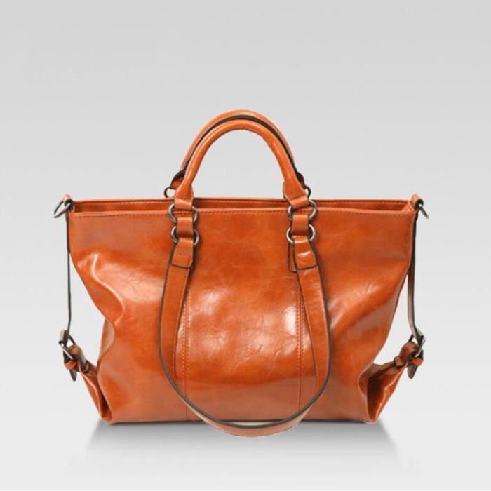 SAC A MAIN Femme - PU cuir de style de mode - orange dinghua ...
