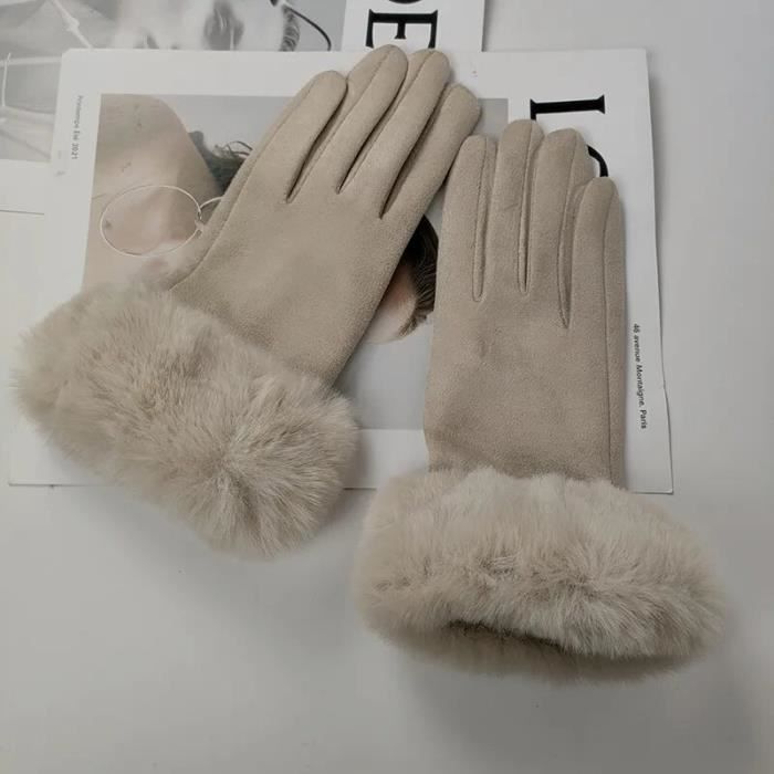 Gants-sous-gants,Gant de conduite en cuir suédé pour femme,Faux cuir ...