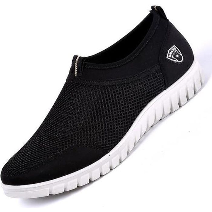 Chaussures d'été sans lacet pour hommes - SEVENTUM - Tongcart en maille ...