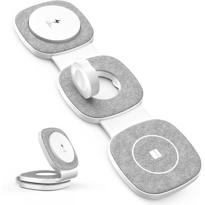 Station De Charge Sans Fil 3 En 1, Chargeur Magnétique Pliable Sans Fil ...