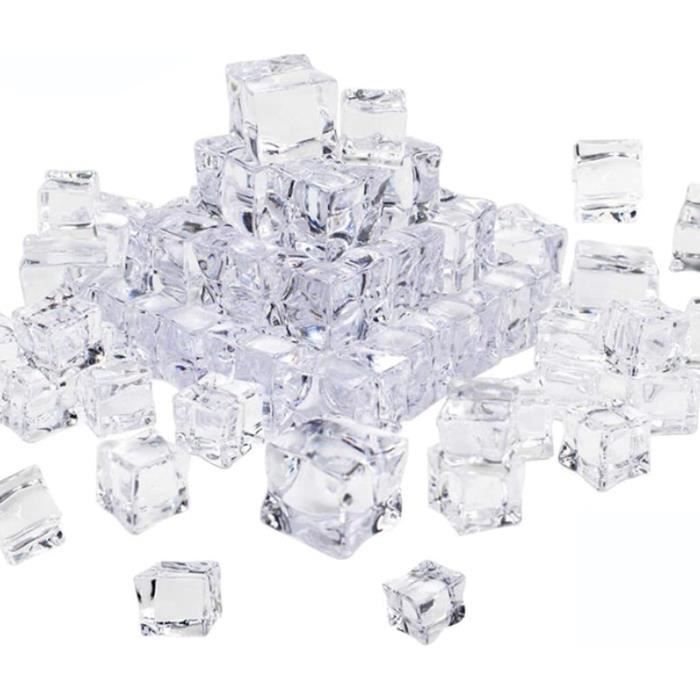 50 Pcs Glaçons Acryliques Artificiels Réutilisables Glaçon Permanent En ...
