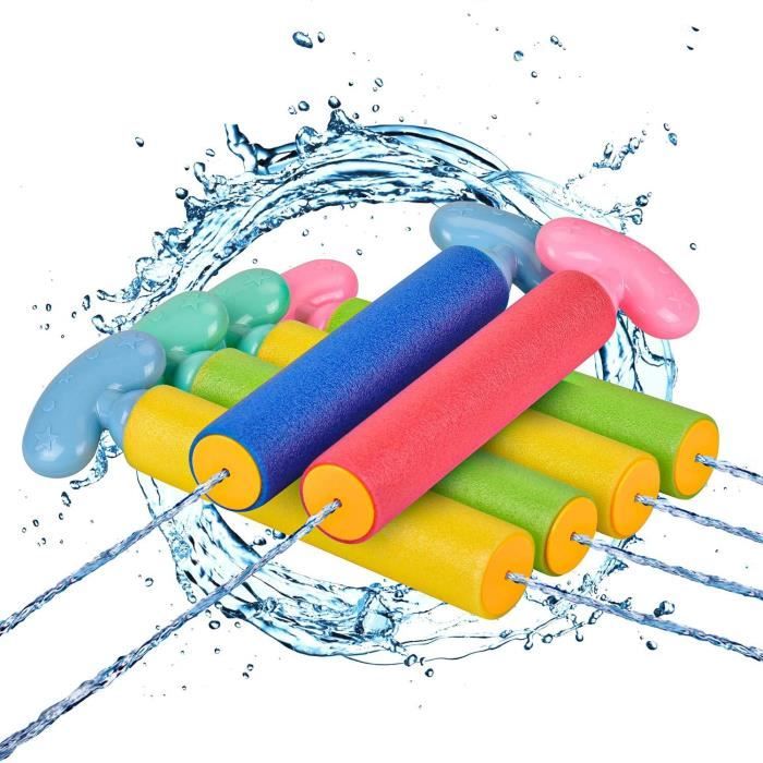 Balnore 6pcs Pistolet à Eau en Mousse, Colorful Pistolet à Eau Pistolet ...