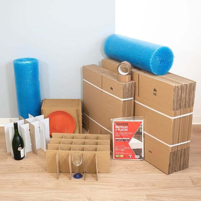 Carton Market Marron Super KIT déménagement177 - Cdiscount Bricolage