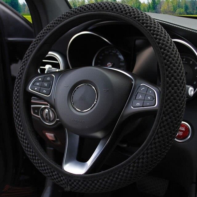 COUVRE-VOLANT,Black--Housse universelle pour volant de 38cm, en soie ...