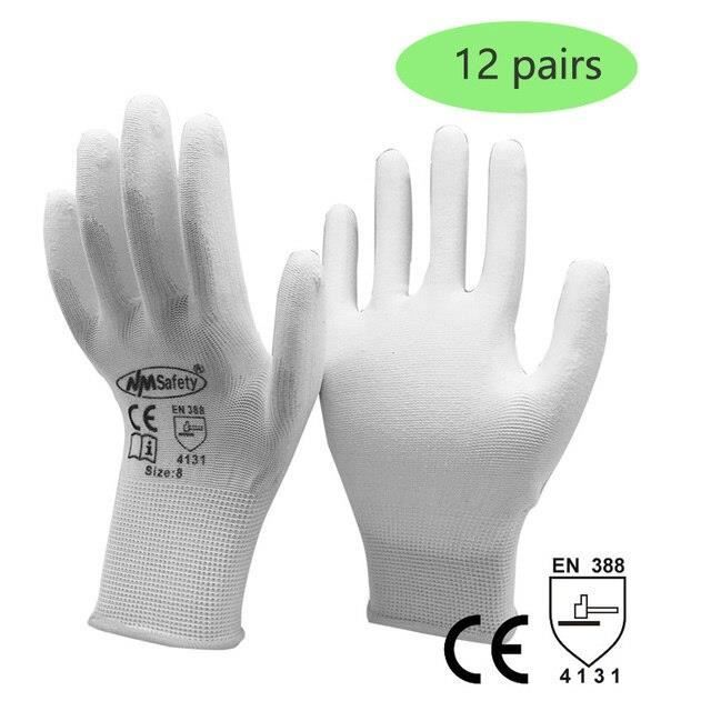 GANT DE CHANTIER,PU1350 W-M--Gants de travail de sécurité tricotés en ...