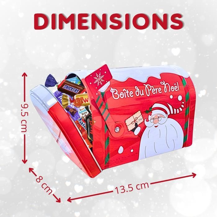 2 Boites aux Lettres de Noël Rouge et Verte garnies de 40 Chocolats ...