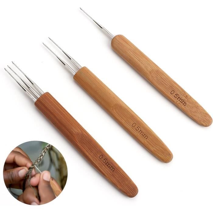 3 Pièces Aiguilles Crochet Cheveux, crochet locks cheveux - à Aiguilles ...