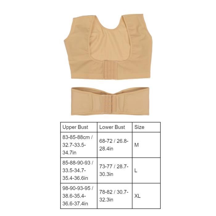 SHO Correcteur de posture Post-chirurgie Poitrine Shaper Top Fermeture ...