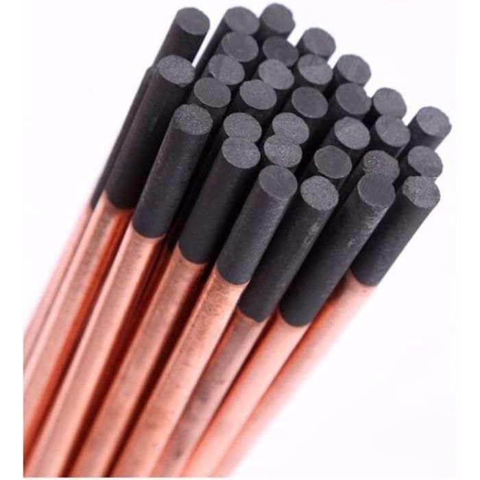 Yingjun 5Pcs Plate Arc Rond Air Gougeant Barre De Tige De Carbone 4-10Mm Soudage Dc Électrode À ...