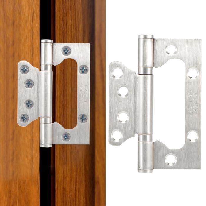 RHO-Charnière de porte 6 Pièces en Acier Inoxydable, Charnières de ...