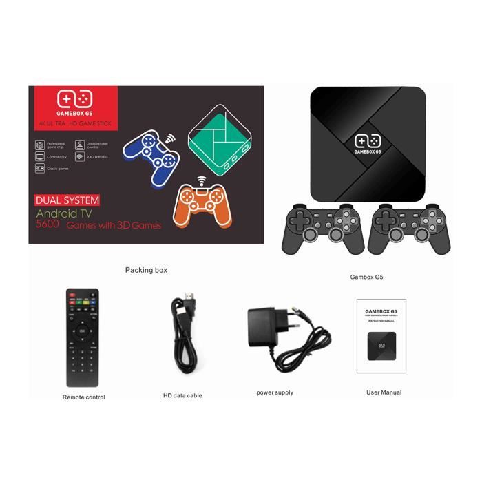 256 Go-LES États-Unis-Console De Jeu G5 Hd Mini Pc128go, 13 Émulateurs ...