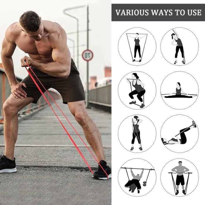 Ensemble De 2 Élastique Musculation Bande D'Exercice De Fitness Robuste ...