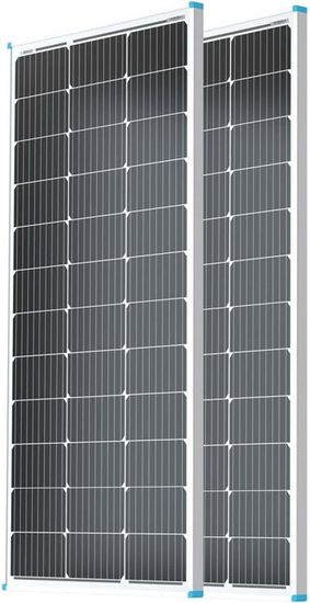 Panneau Solaire 200W 12V Module Monocristallin, 2 X Plaques Solaires 100W, Haute Efficacité pour ...