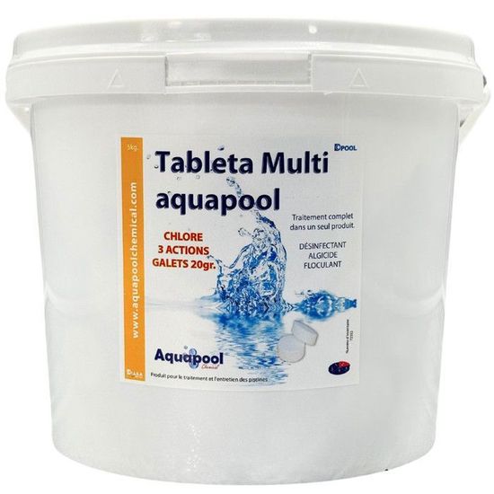 Chlore Piscine - Pastilles de chlore 20G Stabilisé : Désinfectant ...