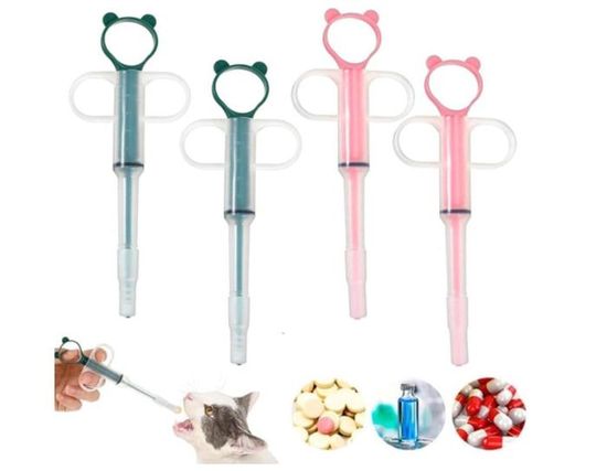 4 Pièces Lance Pilule Chat, Pet Pill Dispenser, Seringue pour Animaux ...