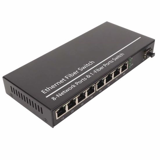 HURRISE Switch Ethernet Fibre Gigabit avec Port Optique 1 Port Ethernet ...