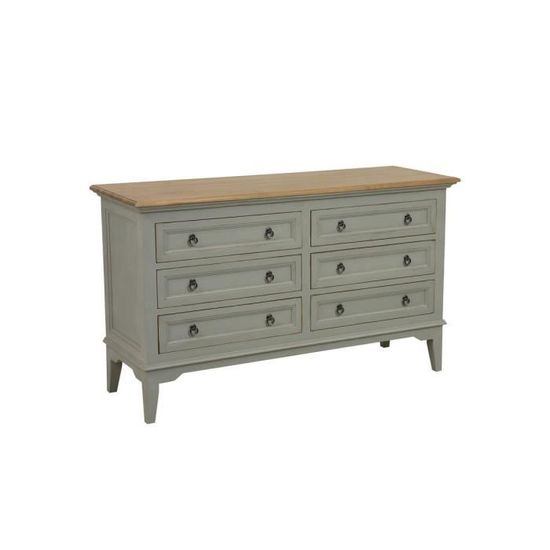 Grande commode 6 tiroirs-Gris - Cdiscount Maison