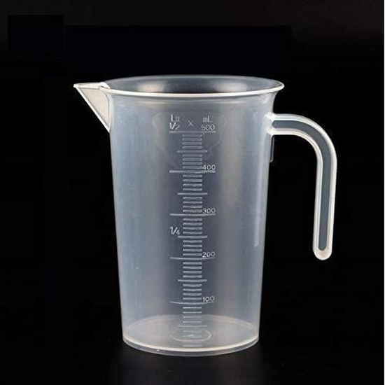 Kentop 500ml Tasse à mesurer Verre Mesureur Verre doseur Pichet Doseur pour Cuisine liquides ...
