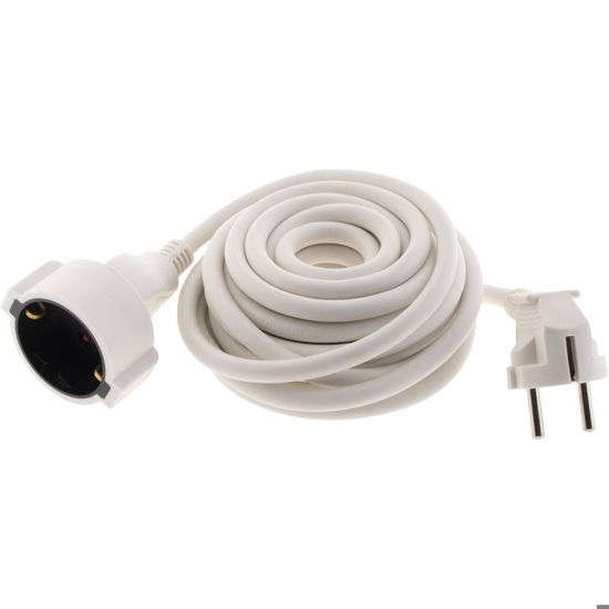 Rallonge schuko HO5VV-F 3G1,5mm² 5m - blanc - Zenitech - Cdiscount Bricolage