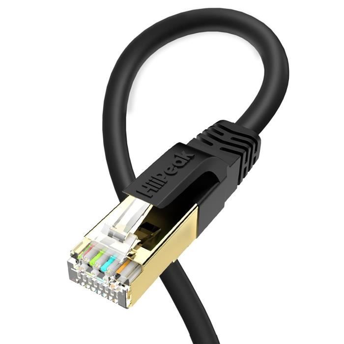 Cable Ethernet Cat 8 Lan RJ45, Cable Internet à Haut Débit de 40 Gbit-s ...