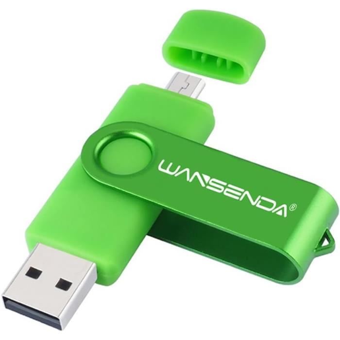 Clé USB 64Go USB 2.0 OTG USB Flash Drive pour appareils Android-PC-Mac (64Go, Vert).[Y661 ...