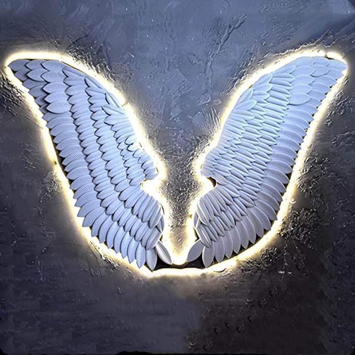 Decoration Murale Bois- Décor d'ailes d'ange Rougeoyant pour La Maison ...